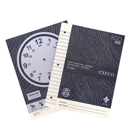 GeoEco Exercise Book Interlined, dotted, assorted colours.