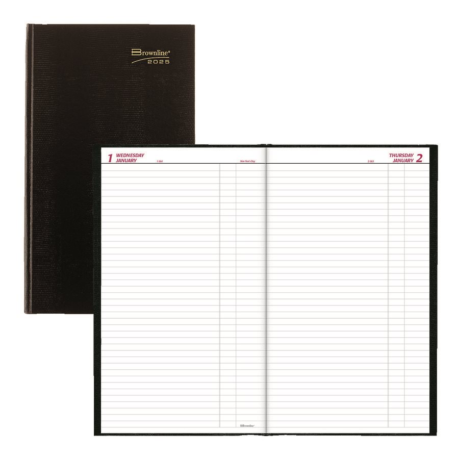 Traditional Daily Planner (2026) 10 x 7-7 / 8 in black