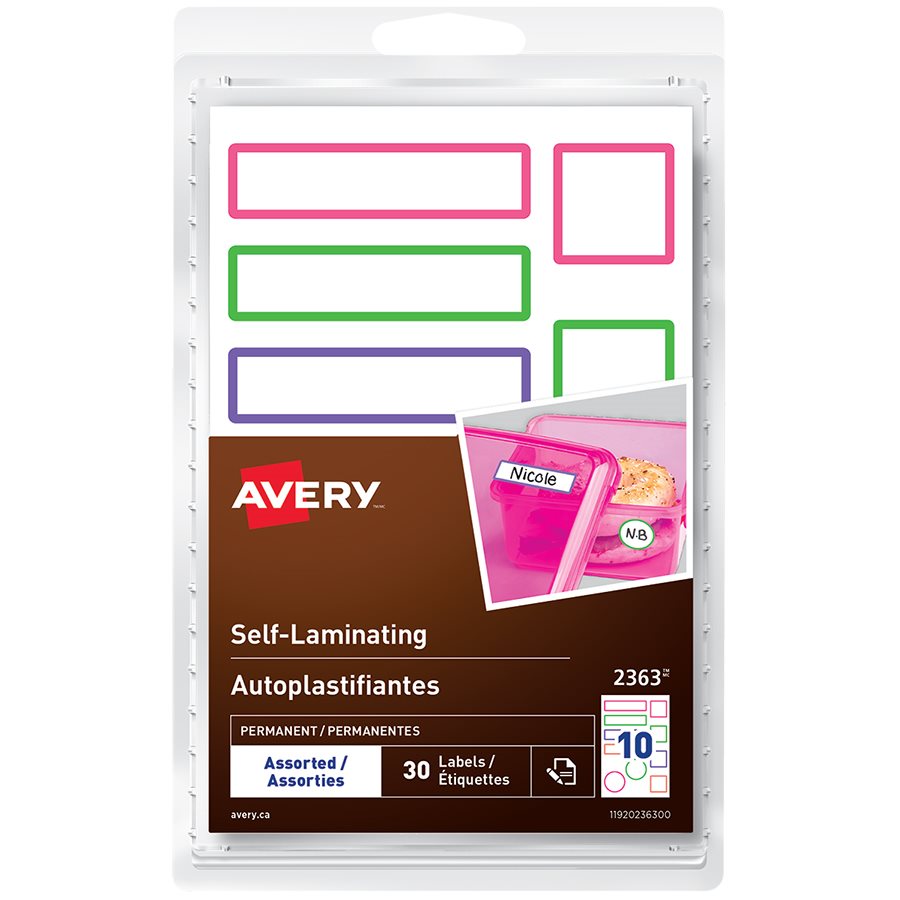 Self-Laminating Labels neon