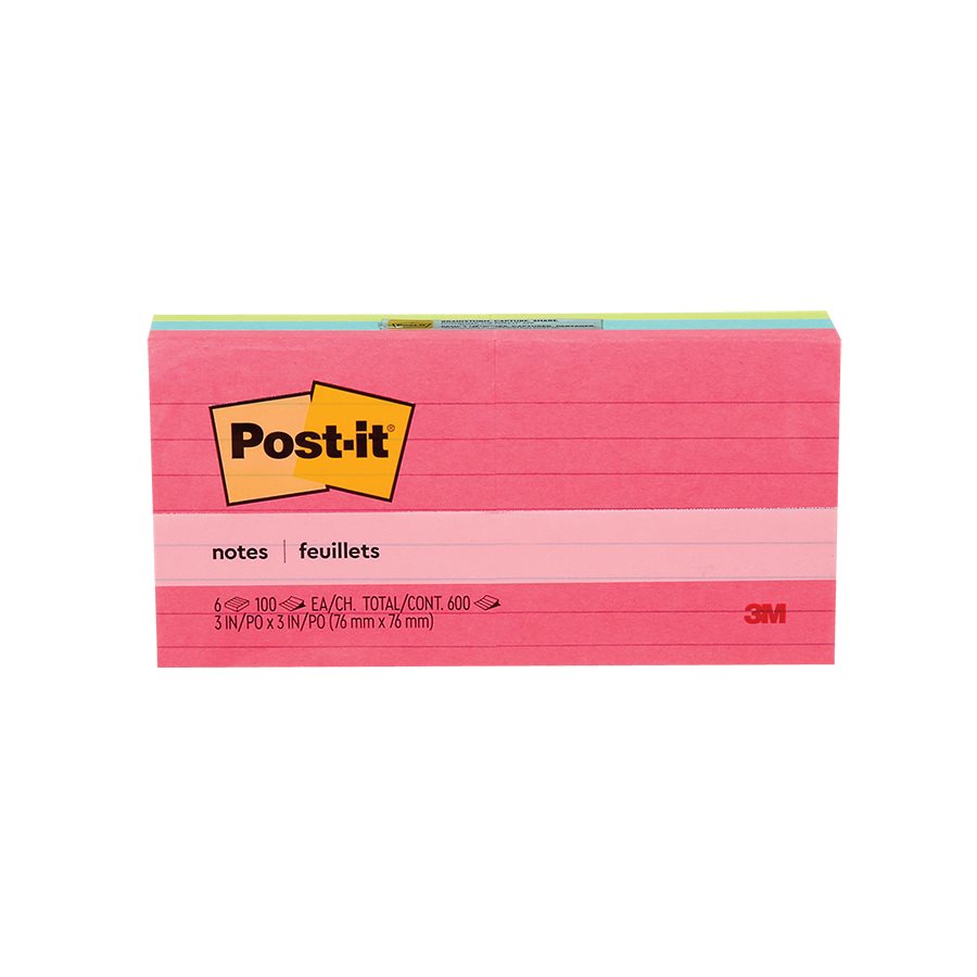 Post-it® Notes – Poptimistic Collection 3 x 5 in. 100-sheet pad (pkg 5)