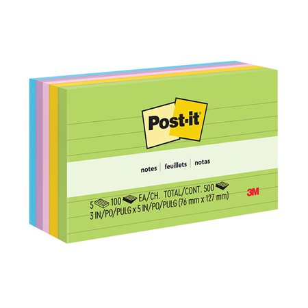 Feuillets originaux Post-it® - collection paradis floral 1-1 / 2 x 2 po ...