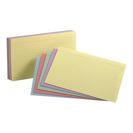 Coloured Assorted Ruled Index Cards 4 x 6"